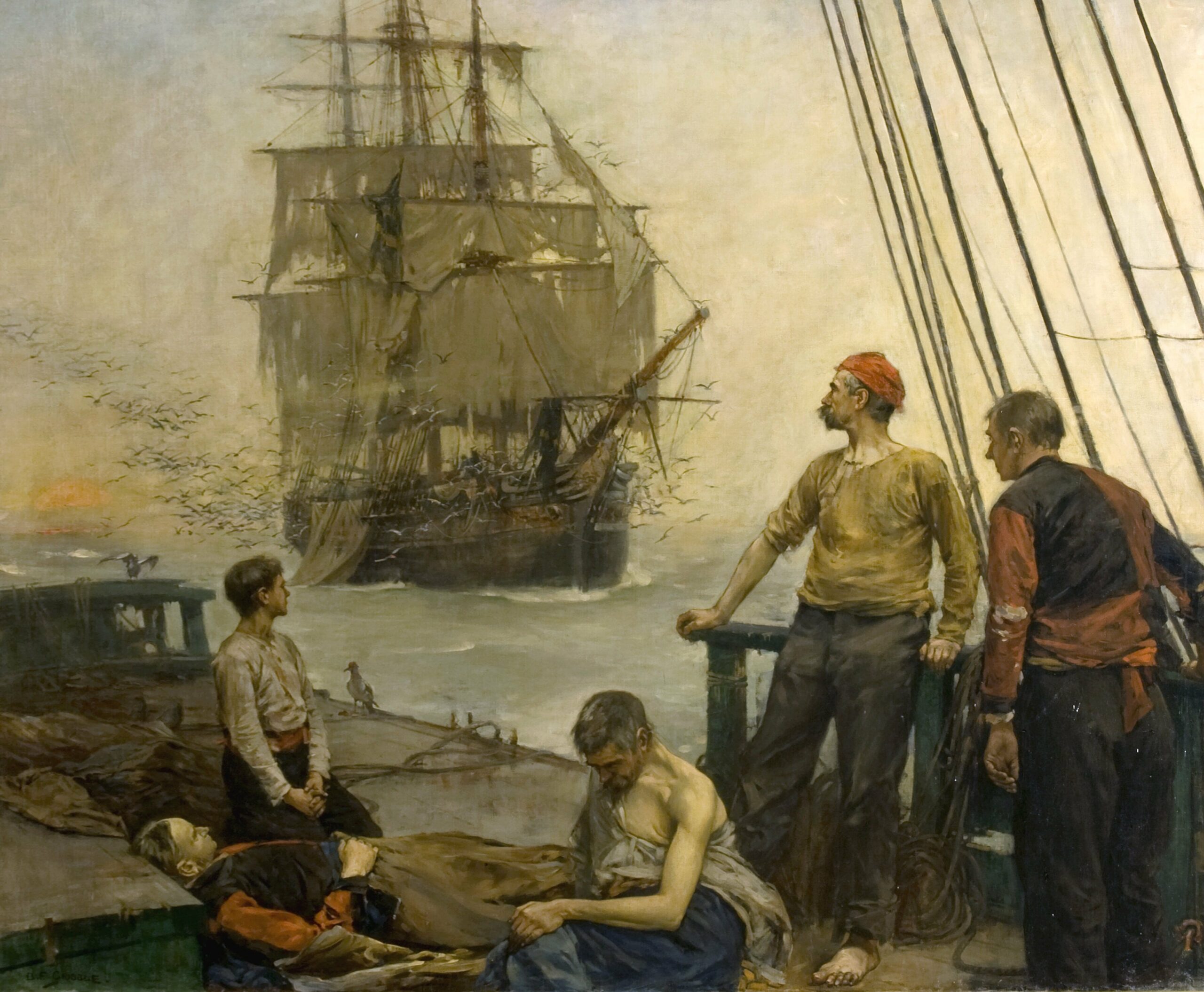 Plague Ship by Bernard Gribble - Wessex Museums